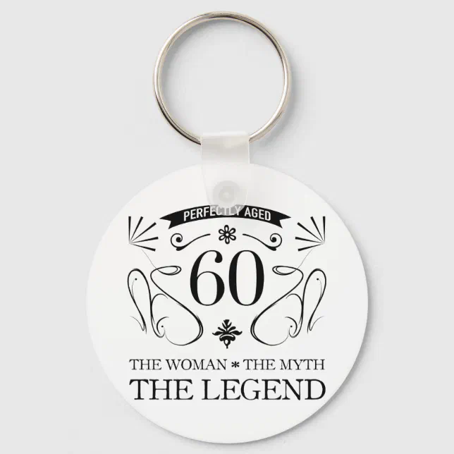 60th Birthday For Women Keychain | Zazzle