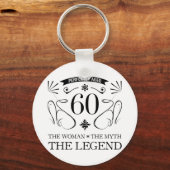 60th Birthday For Women Keychain | Zazzle