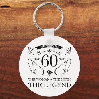 60th Birthday For Women Keychain | Zazzle