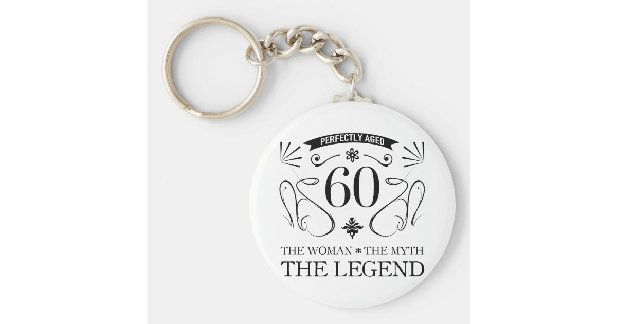 60th Birthday For Women Keychain | Zazzle.com