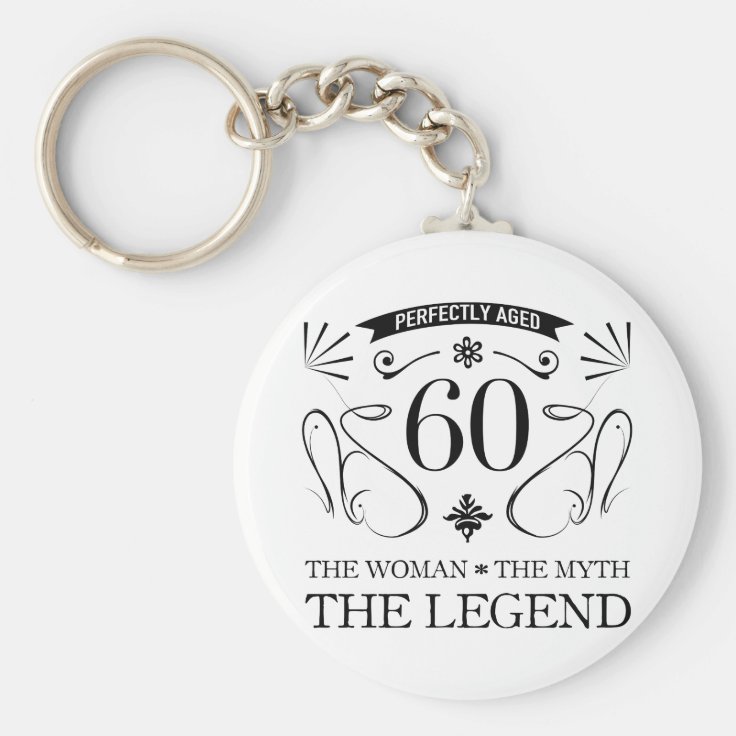 60th Birthday For Women Keychain | Zazzle