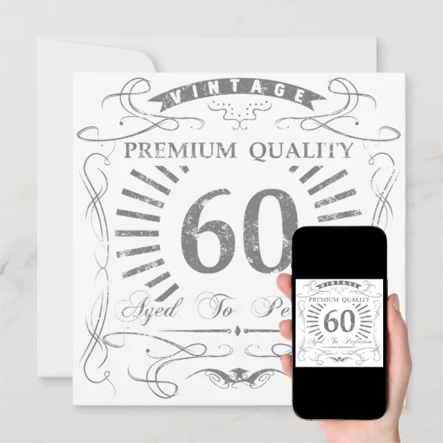 60th Birthday Gag Gift Card | Zazzle