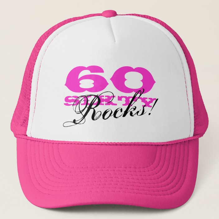 60th Birthday hat | Sixty Rocks! | Zazzle.com