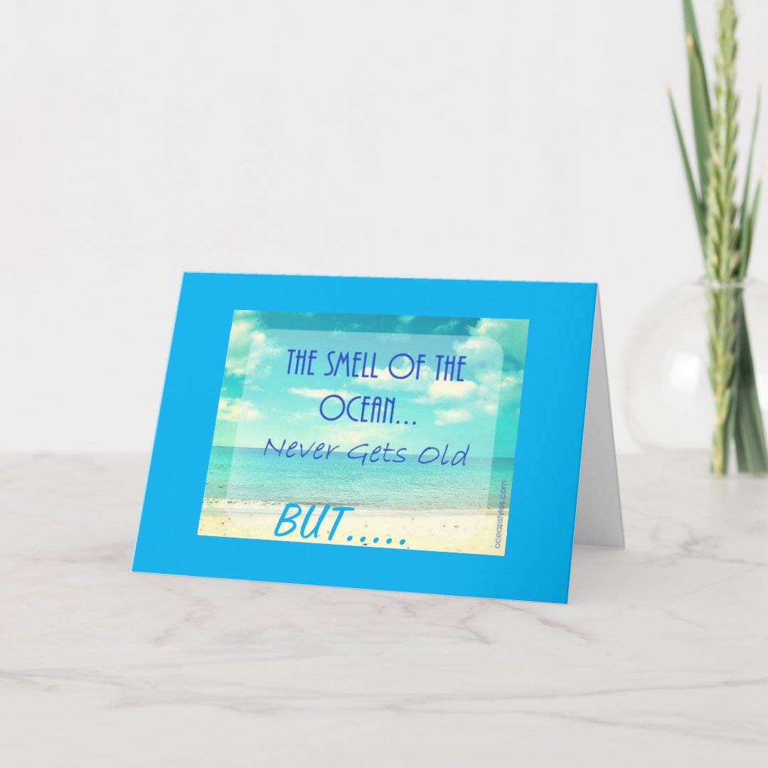 *60th BIRTHDAY* HUMOR FOR THE "BEACH LOVER" Card | Zazzle