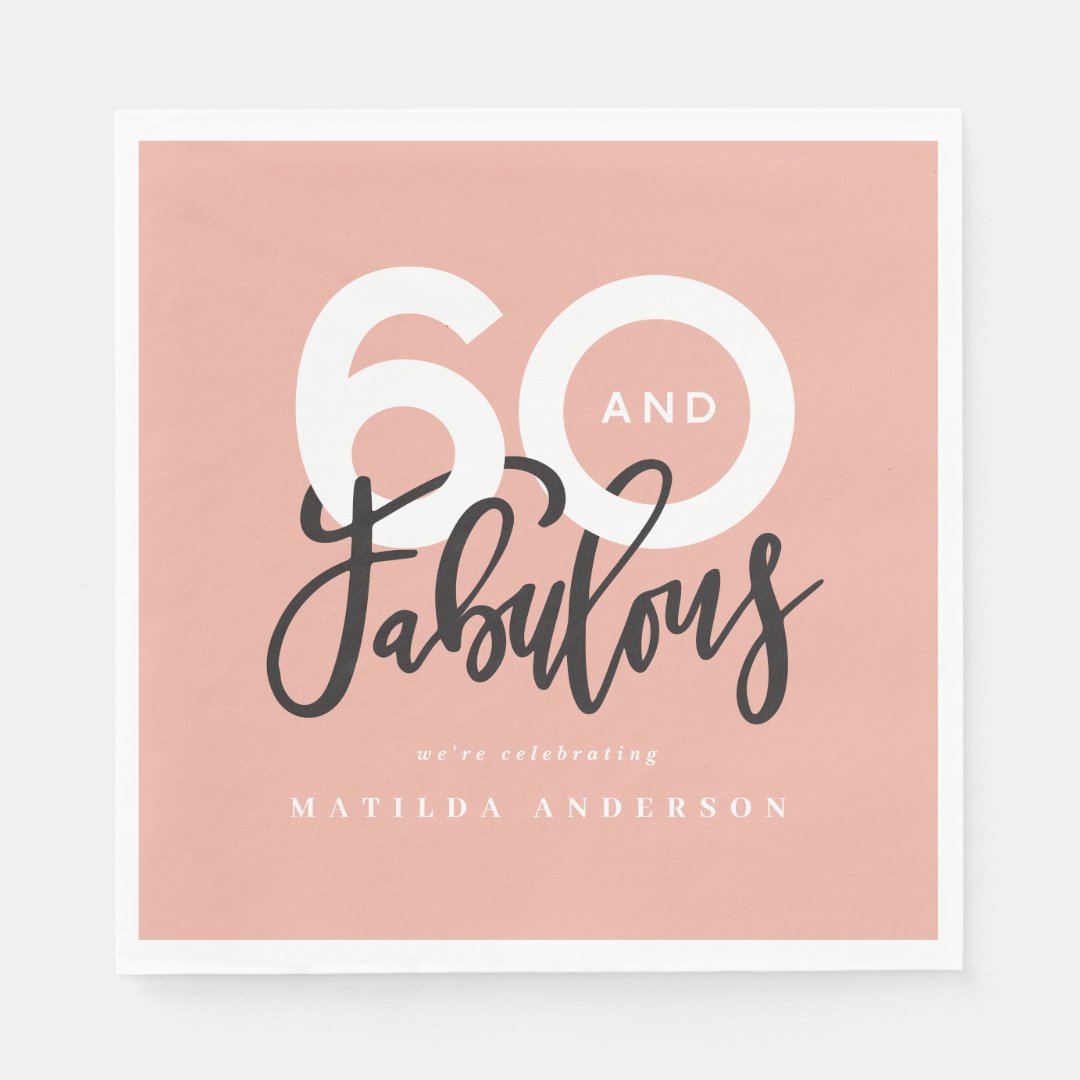 60th birthday making 60 look good modern napkins | Zazzle