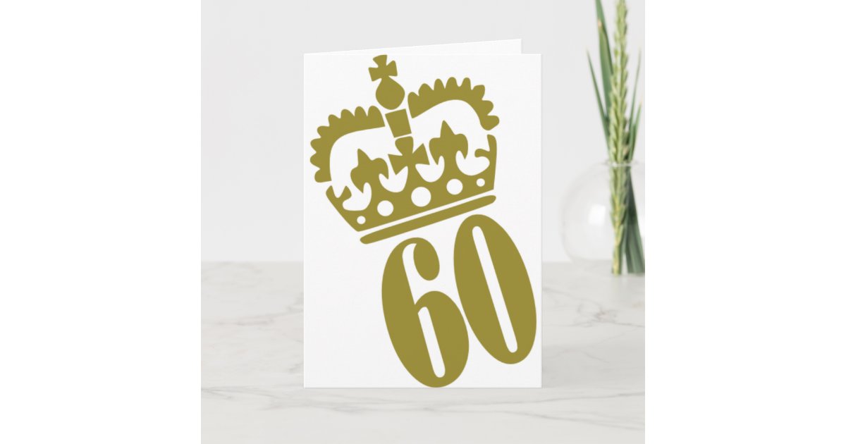 60th Birthday - Number – Sixty Card | Zazzle