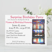 60th Birthday Party Casino Slot Machine Invitation | Zazzle