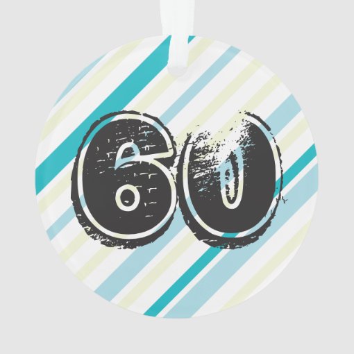 60th Birthday Personalize Name and Date Ornament | Zazzle