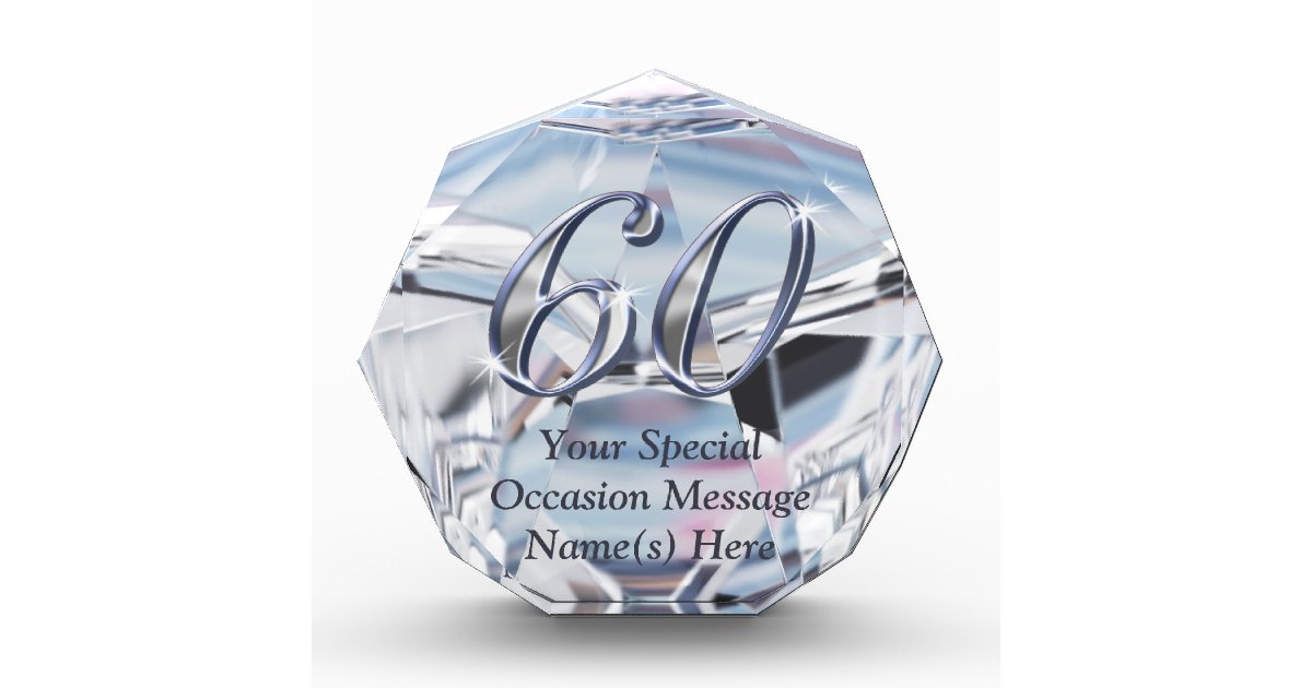 60th Birthday Present, Diamond Anniversary Gifts | Zazzle