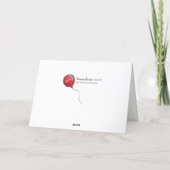 60th birthday red balloon holiday card | Zazzle
