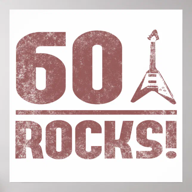 60th Birthday Rocks Poster | Zazzle