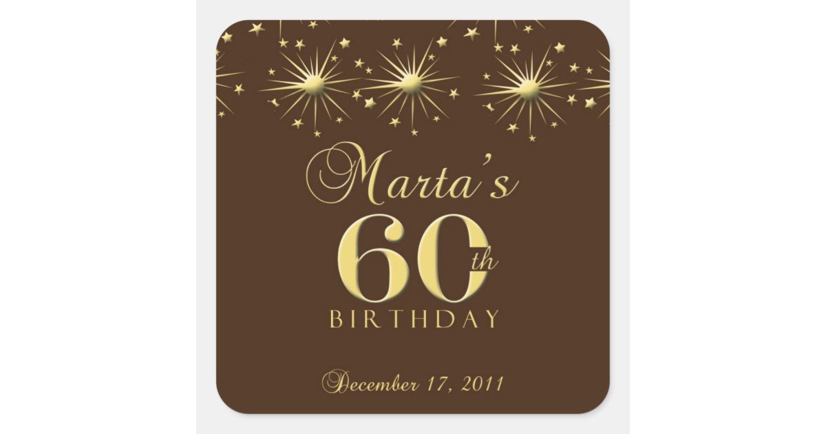 60th Birthday Stickers | Zazzle
