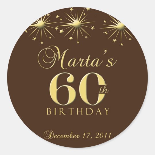 60th Birthday Stickers | Zazzle.com