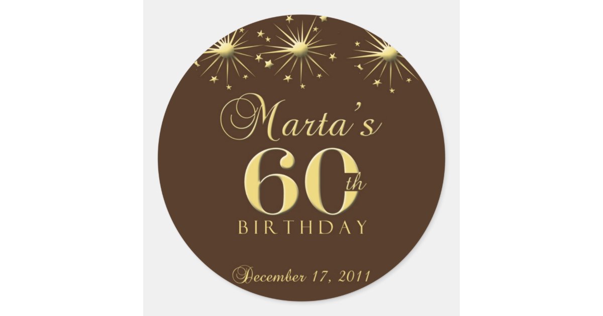 60th Birthday Stickers | Zazzle