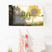 60th Birthday Sunflower Banner | Zazzle