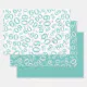 60th Birthday Teal & White Number Pattern 60 Wrapping Paper Sheets | Zazzle