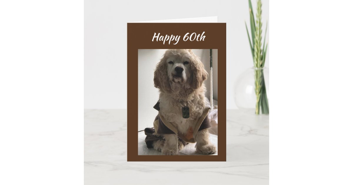 **60th BIRTHDAY WISHES FROM COCKER SPANIEL** Card | Zazzle