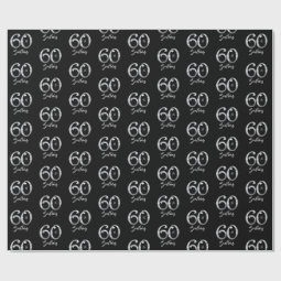 60th Birthday Wrapping Paper | Zazzle