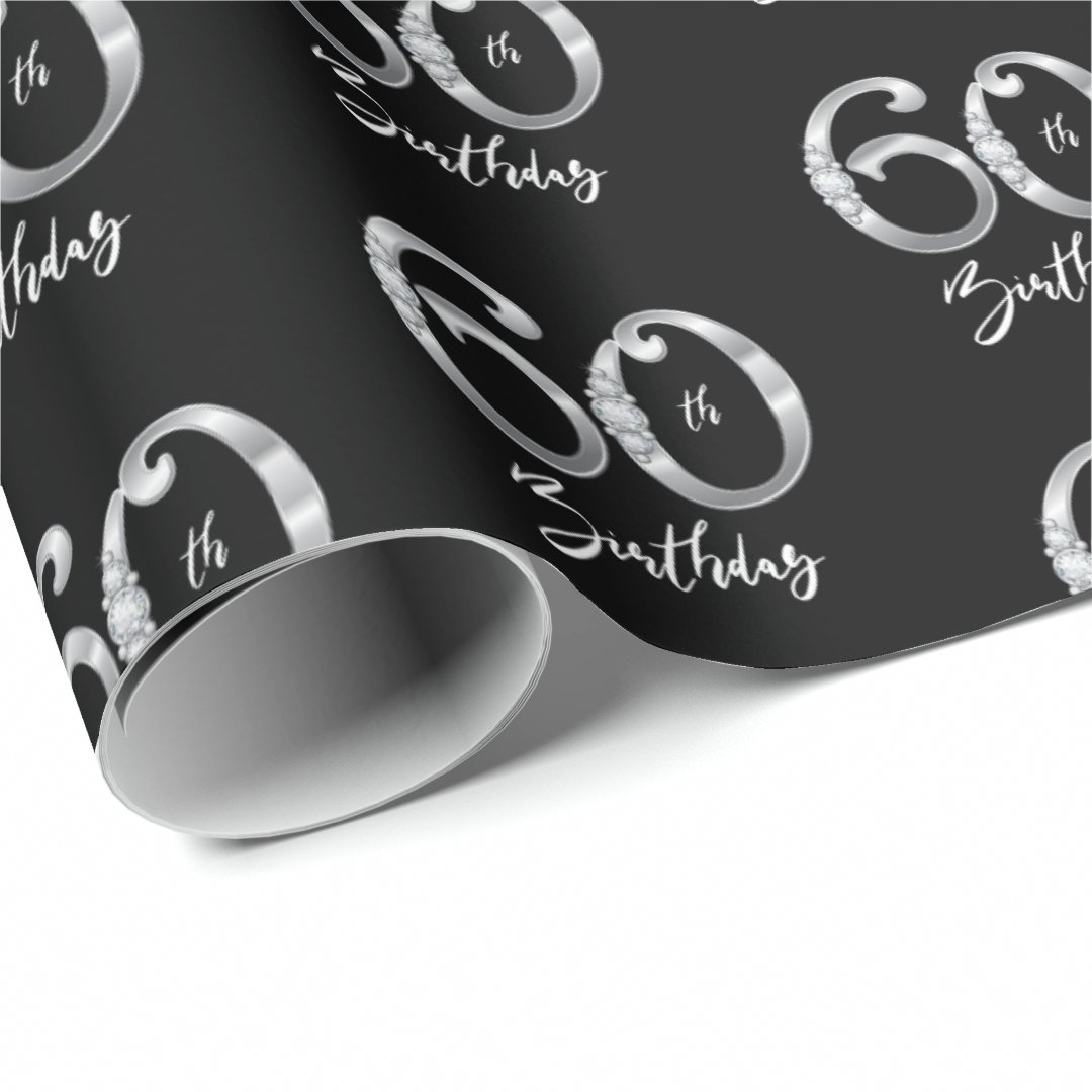 60th Birthday Wrapping Paper | Zazzle