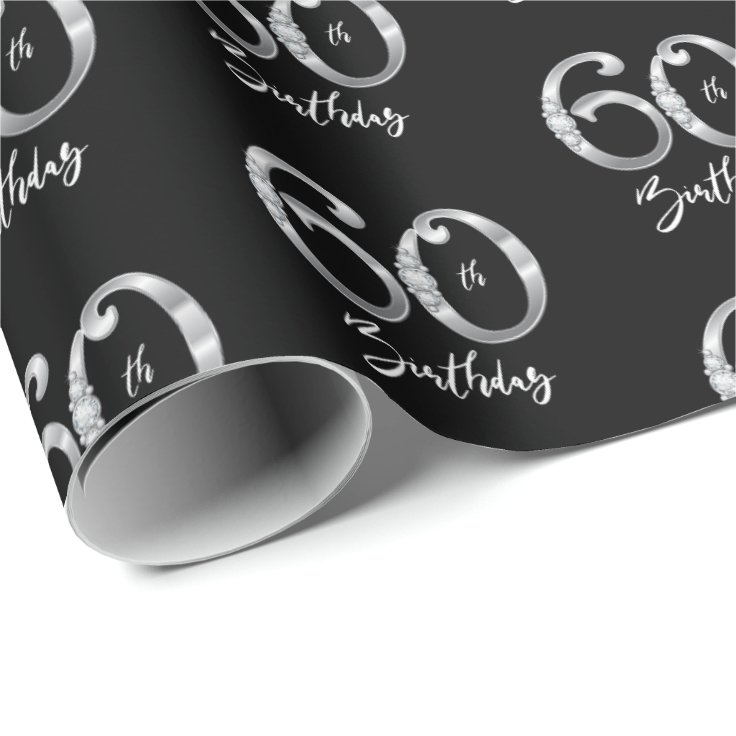 60th Birthday Wrapping Paper | Zazzle