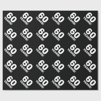 60th Birthday wrapping paper | Zazzle