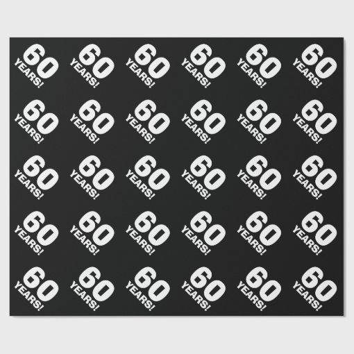60th Birthday wrapping paper | Zazzle