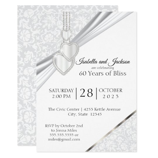 60th Diamond Anniversary Design Invitation | Zazzle.com