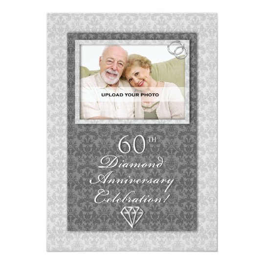 60th Diamond Wedding Anniversary Party Invitations Zazzle 60th-diamond-wedding-anniversary-party-invitations-zazzle