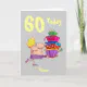 60th sixty birthday cartoon personalized card | Zazzle