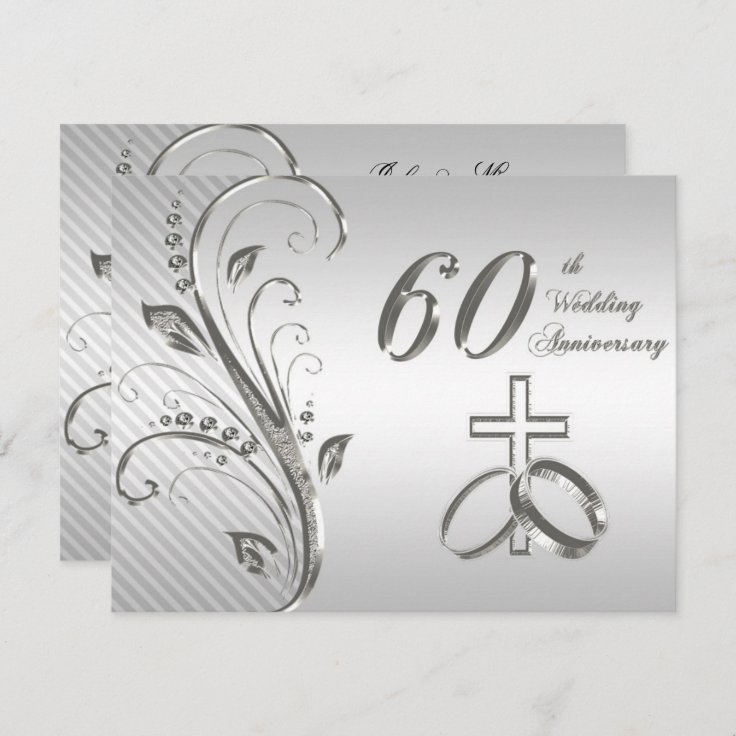 60th Wedding Anniversary Invitation Card | Zazzle