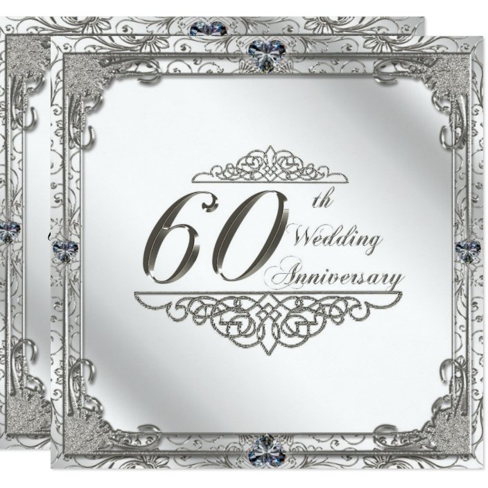 60th Wedding Anniversary Invitation Card | Zazzle.com
