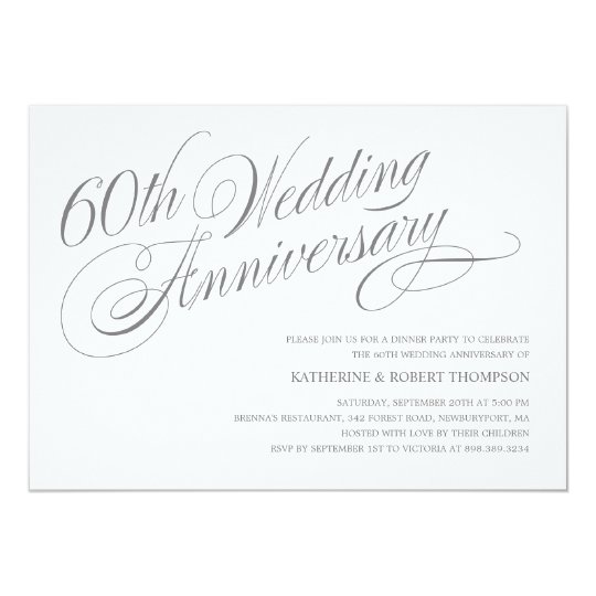 60th Wedding Anniversary Invitations Zazzle 60th Wedding Anniversary Invitations Zazzle