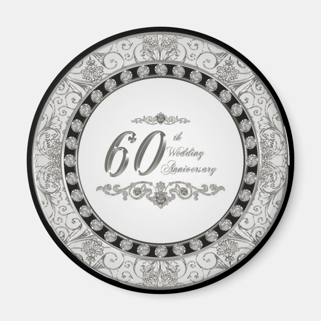 60th Wedding Anniversary Magnet | Zazzle