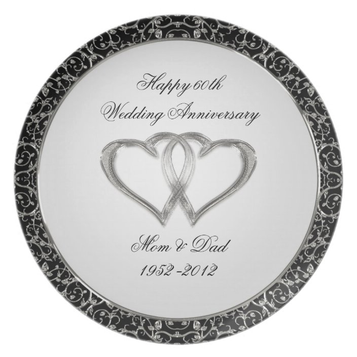 60th Wedding Anniversary Plate | Zazzle.com