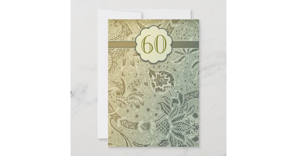 60th wedding anniversary vintage design invitation | Zazzle