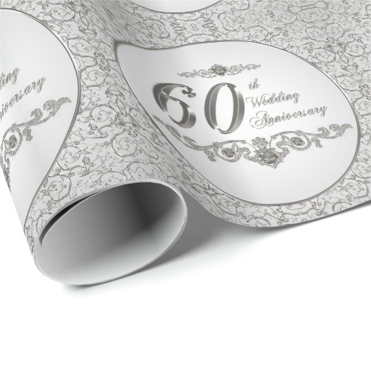 60th Wedding Anniversary Wrapping Paper | Zazzle.com