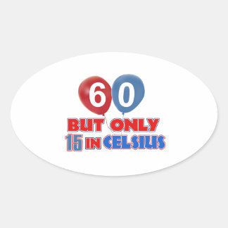 60th Birthday Stickers | Zazzle