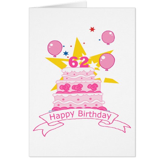62 Year Old Birthday Cake Card | Zazzle.com