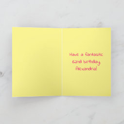 62nd Birthday: Pink Stripes & Hearts, Rainbow # 62 Card | Zazzle