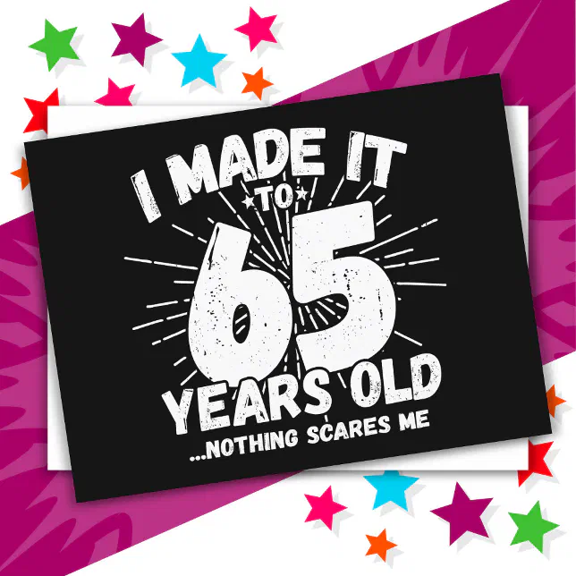 65 Year Old Sarcastic Meme Funny 65th Birthday Postcard | Zazzle