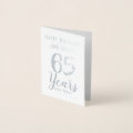 65 Years Old. Stylish Design. Foil Card | Zazzle