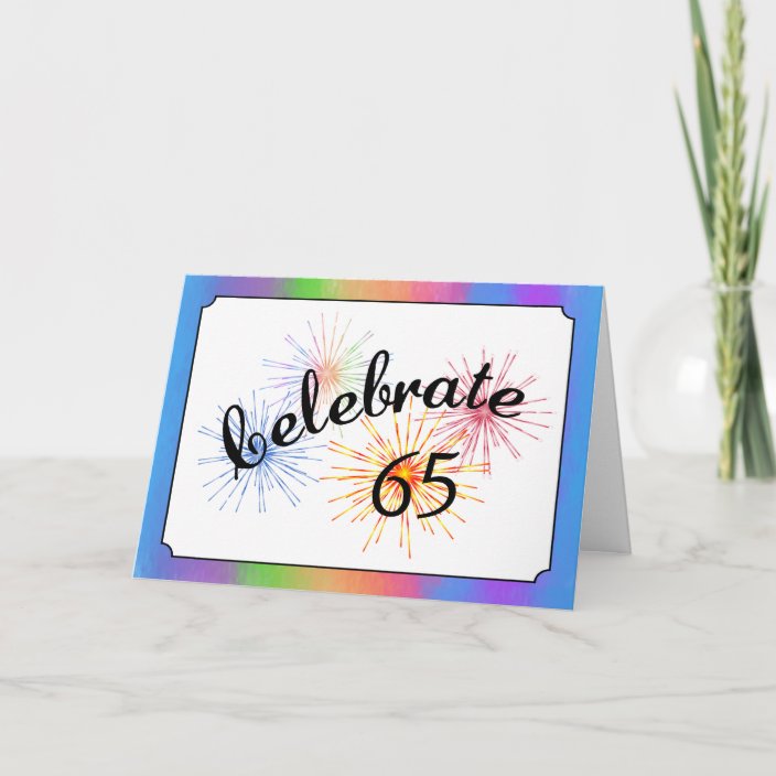 65th Anniversary Celebration Card | Zazzle.com
