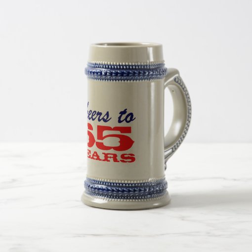 65th Birthday Beer Mug | Gift for men | Zazzle
