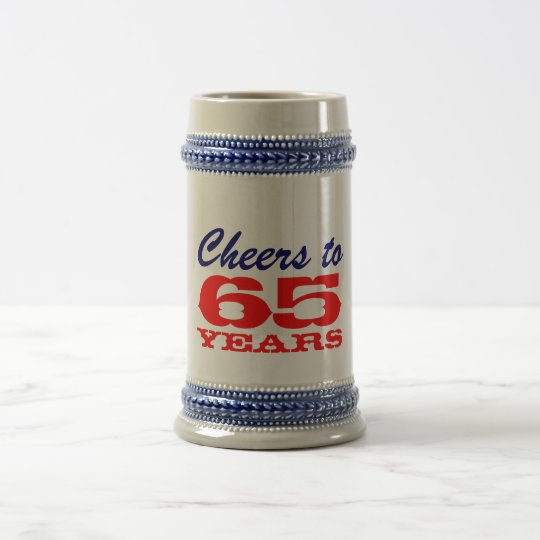 65th Birthday Beer Mug | Gift for men | Zazzle.com