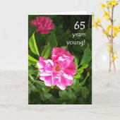 65th Birthday Card - Pink Roses | Zazzle
