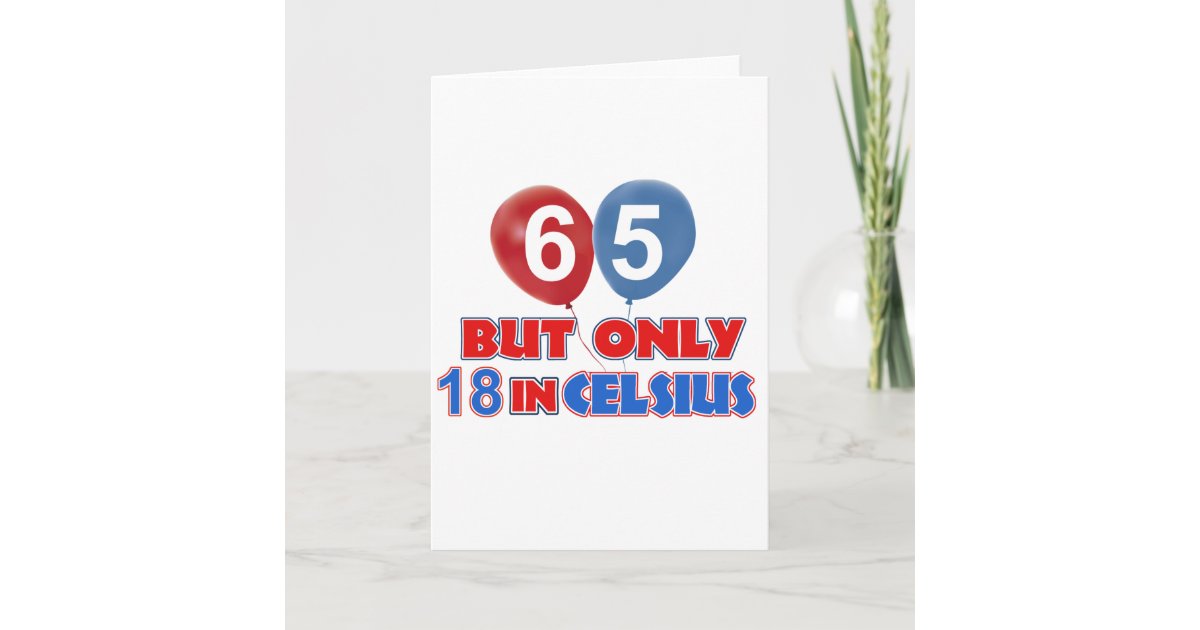 65th birthday designs card | Zazzle