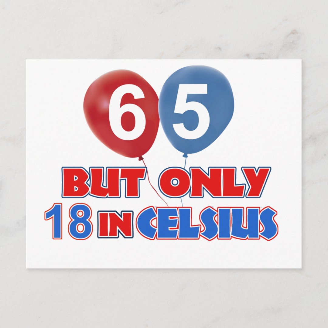 65th birthday designs postcard | Zazzle