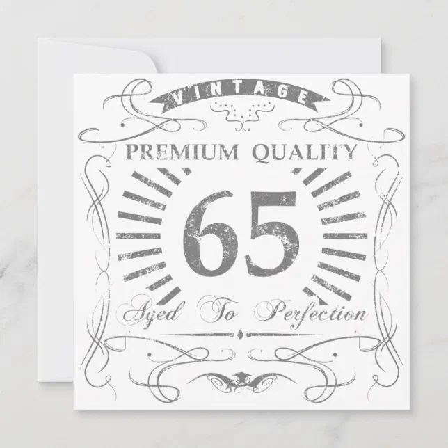 65th Birthday Gag Gift Card | Zazzle