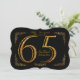 65th,Birthday party 65th,great Gatsby,black & gold Invitation | Zazzle