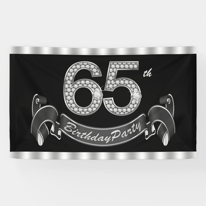 65th Birthday Party Banner | Zazzle.com